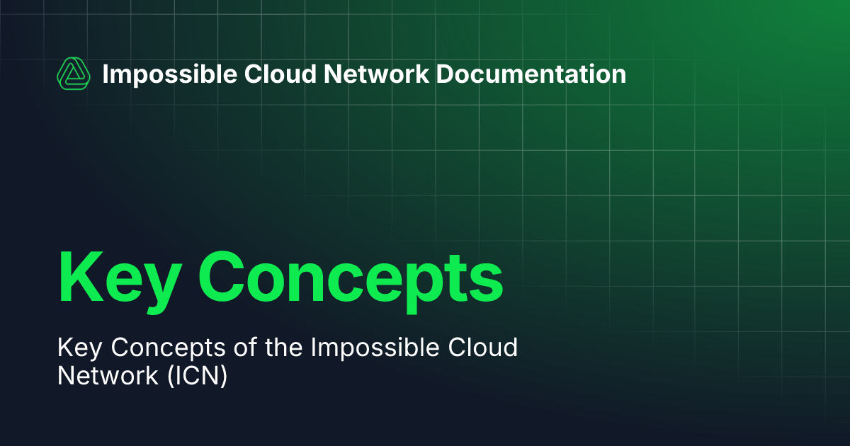 Key Concepts | Impossible Cloud Network Documentation